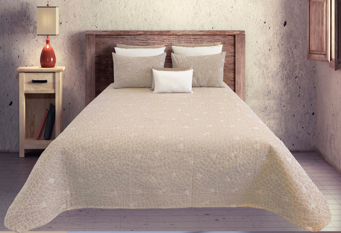 Colcha de Verão Stones Bege
