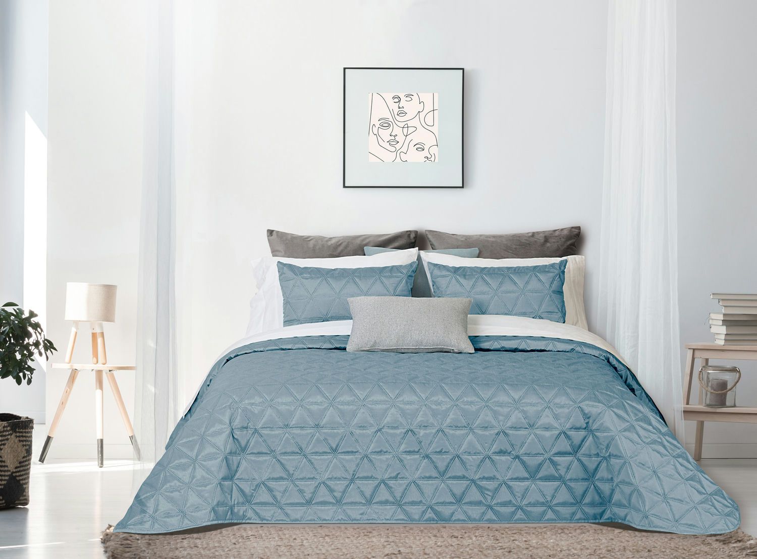 Colcha Lousã Azul - Coleção Primavera Verão - Loja Online Larbonito